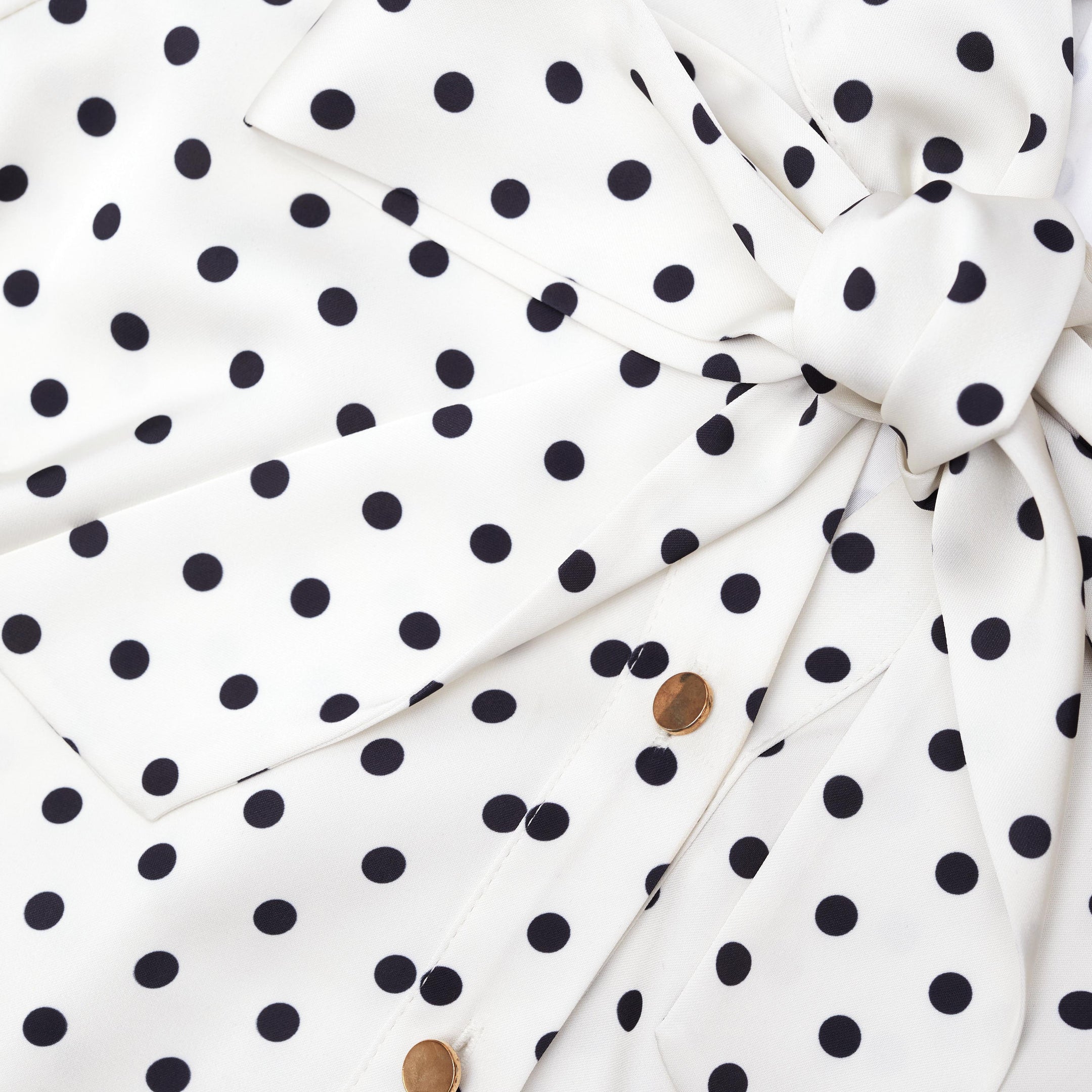 Cream Polka Dot Satin Midi Dress – self-portrait
