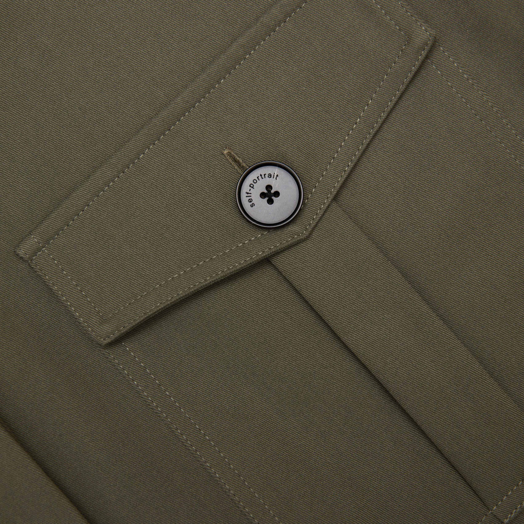 Green Cotton Shirt – self-portrait