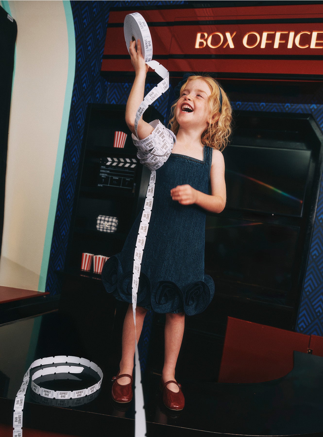 Denim Flower Dress – self-portrait