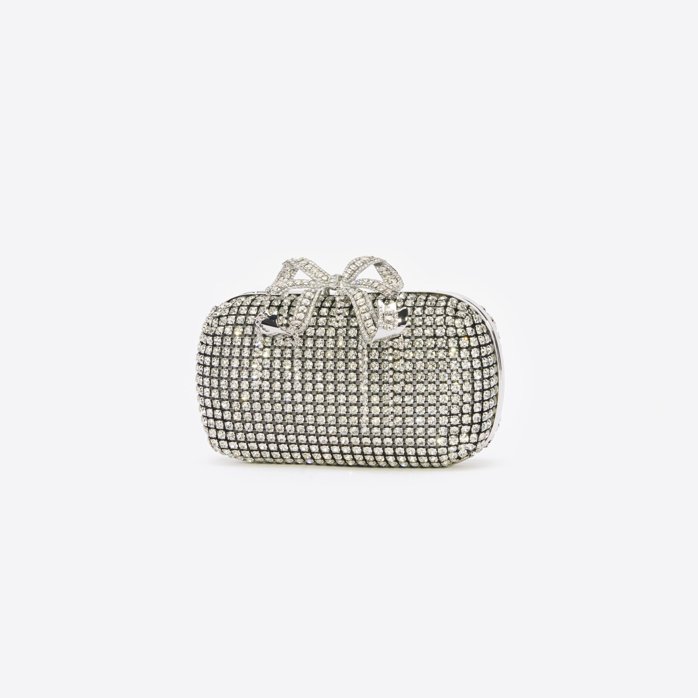 Silver Chainmail Clutch Bag – self-portrait