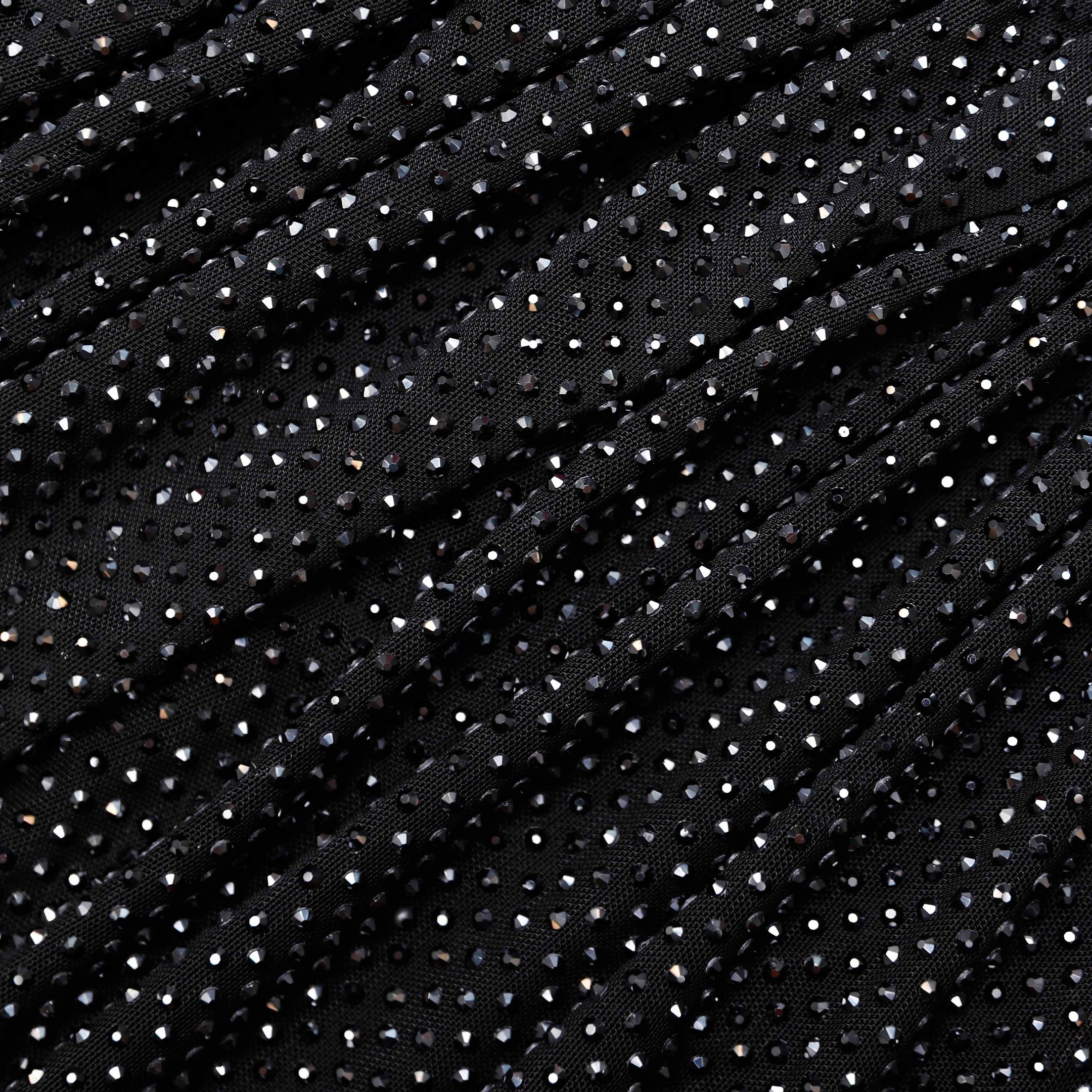 Black Rhinestone Mesh Cut Out Top – self-portrait