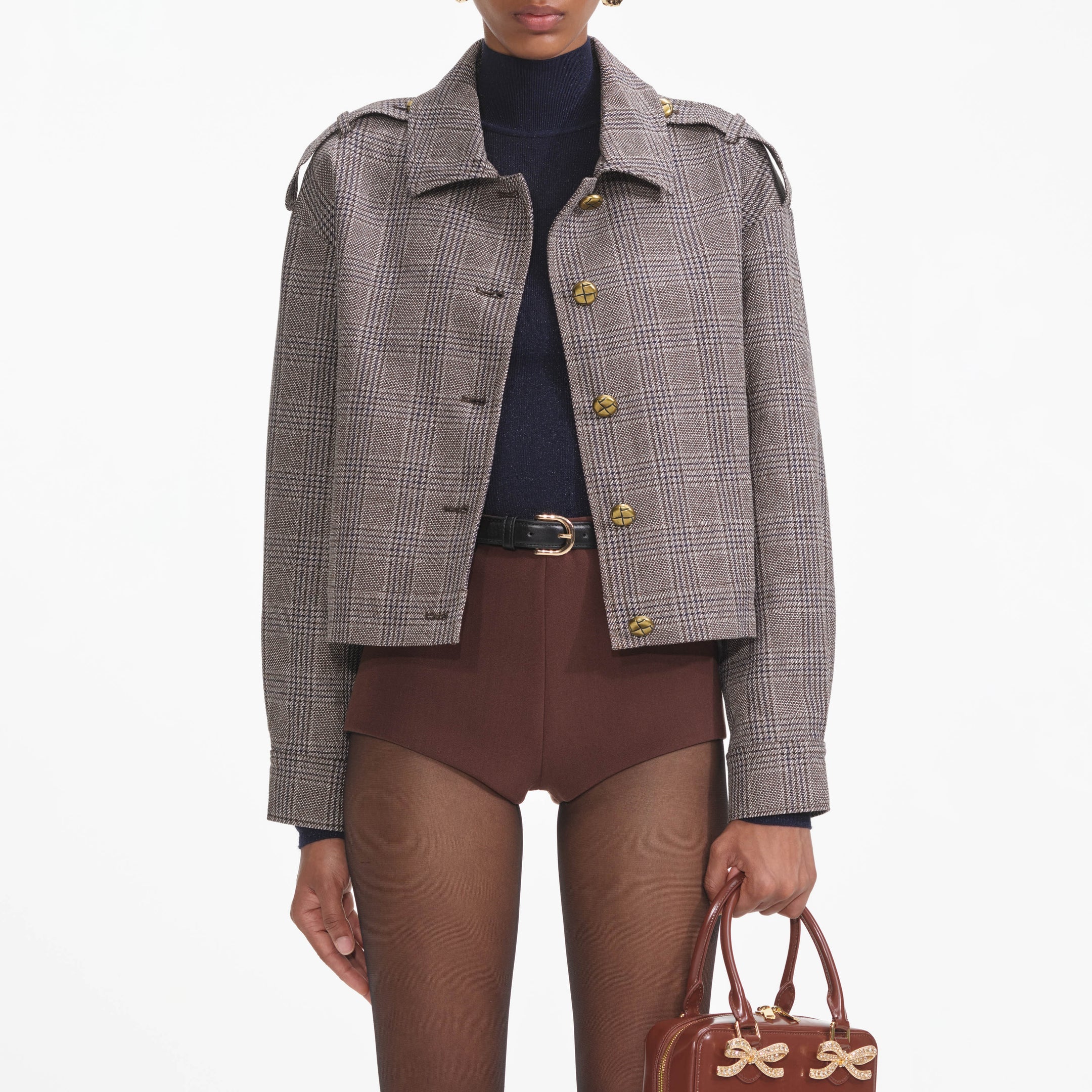 Brown Check Jacket – self-portrait