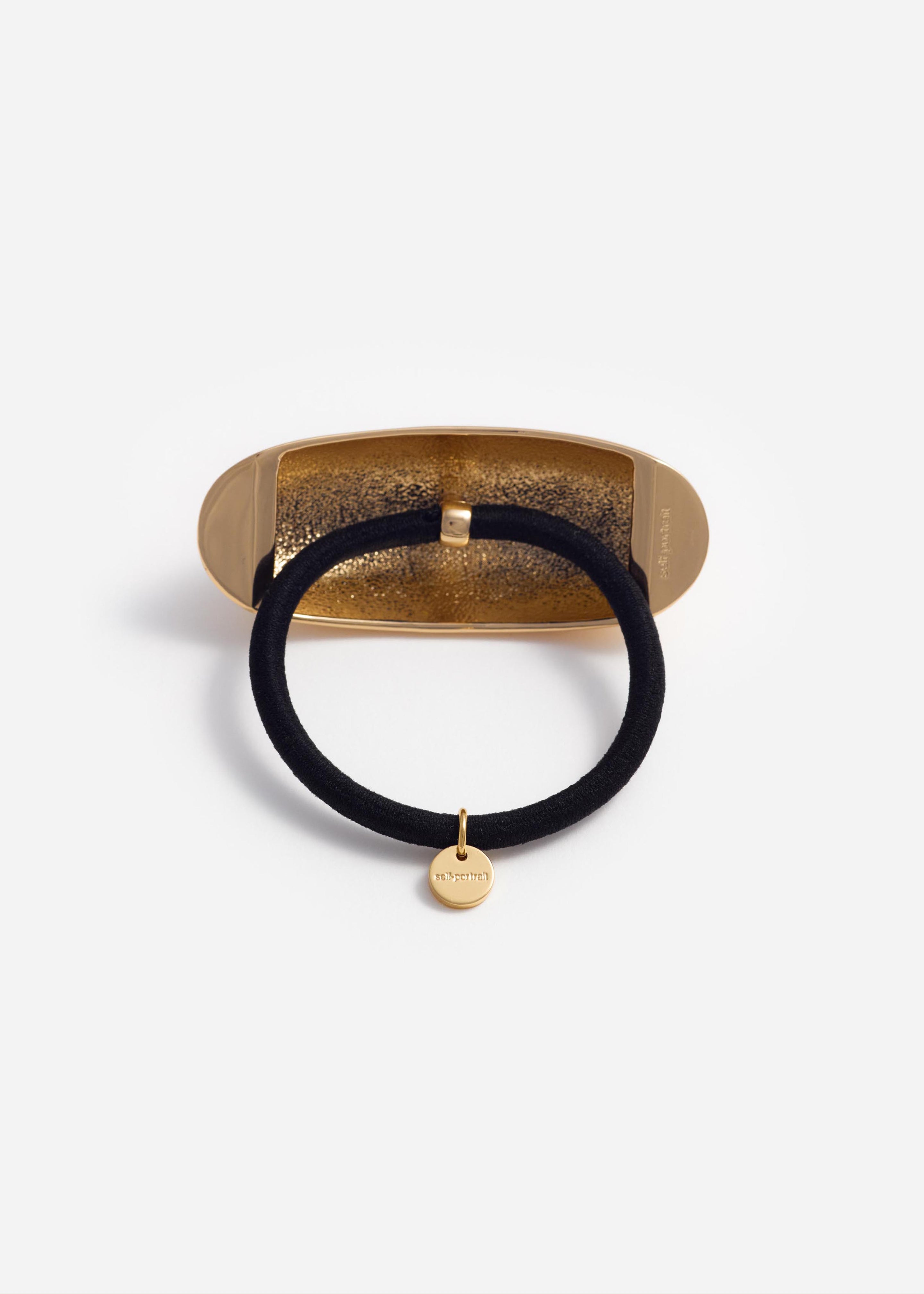 Gold Bar Hair Cuff – self-portrait
