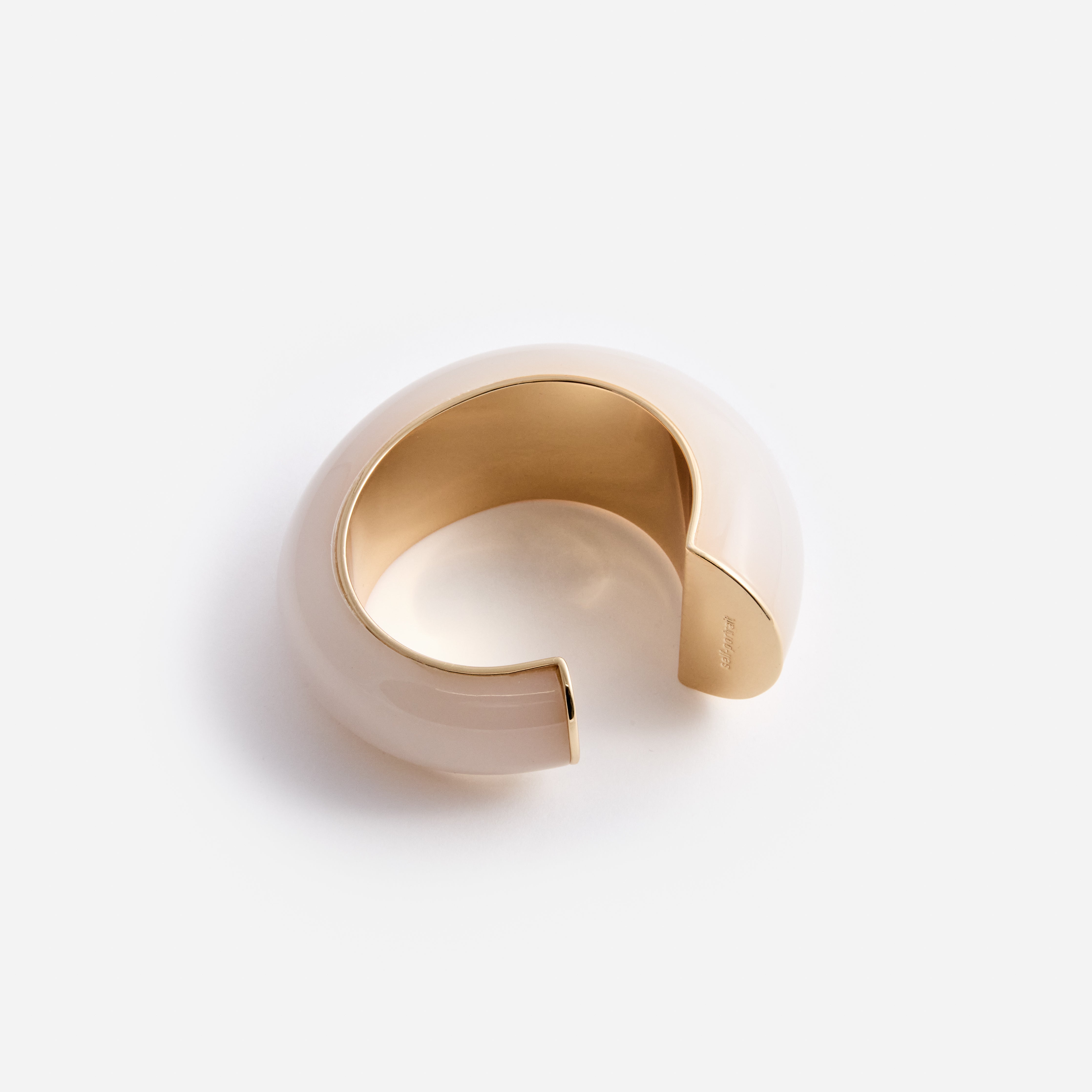 Cream Resin Cuff – self-portrait