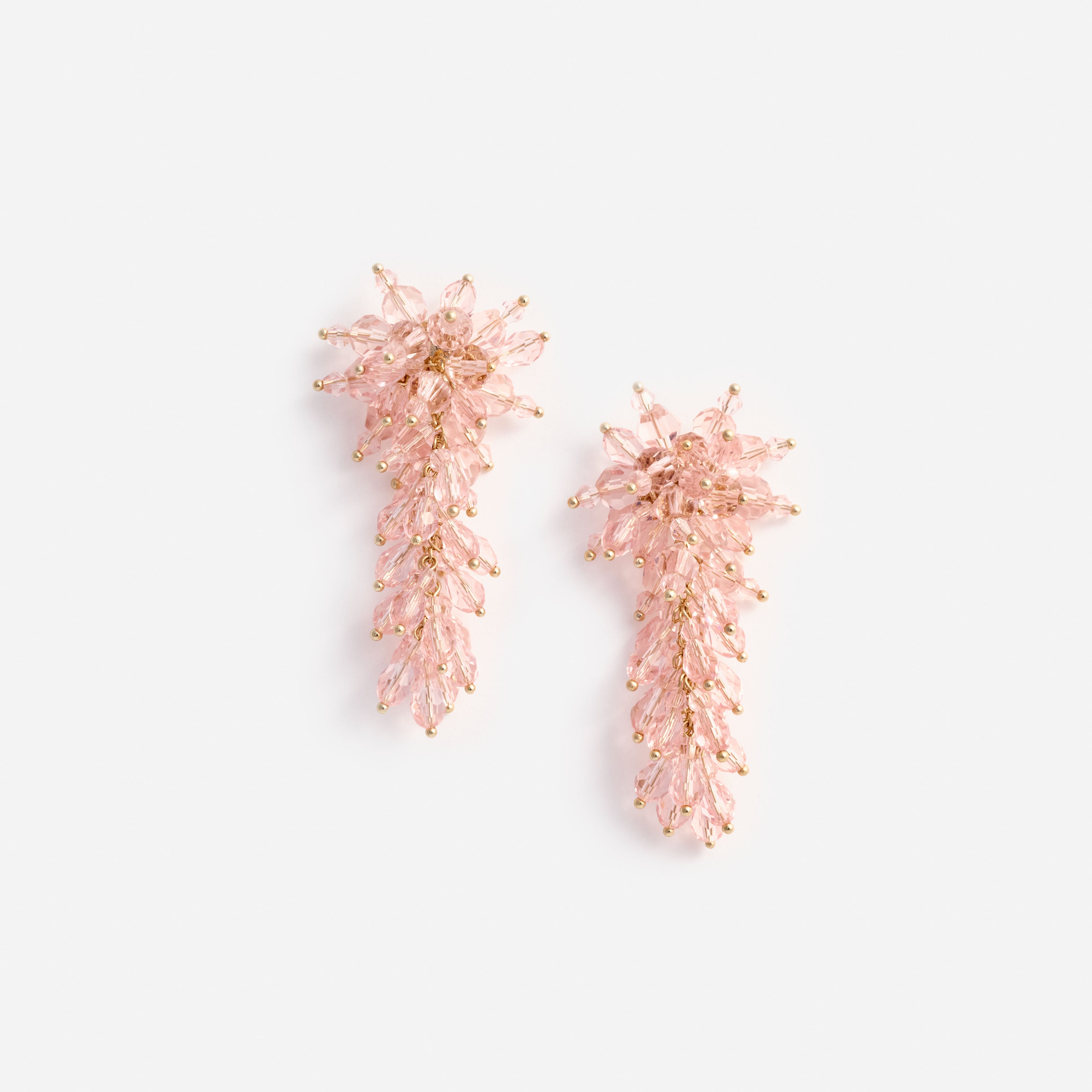 Pink Crystal Cluster Earrings – self-portrait