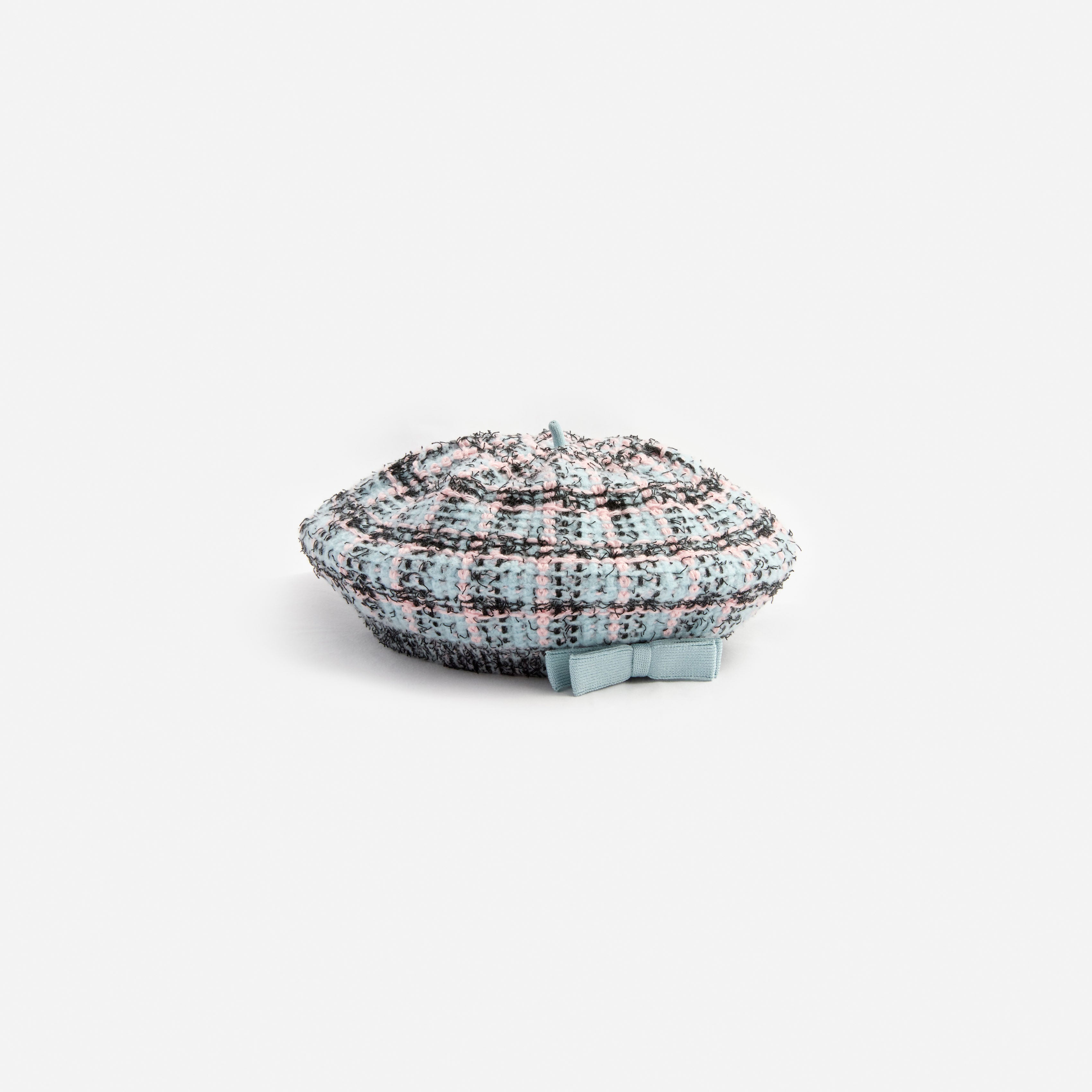 Textured Stripe Knit Beret – self-portrait