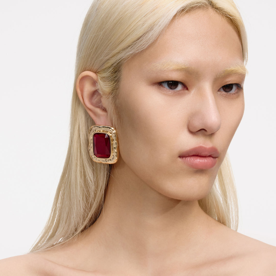 Mottled Gold Red Earrings – self-portrait