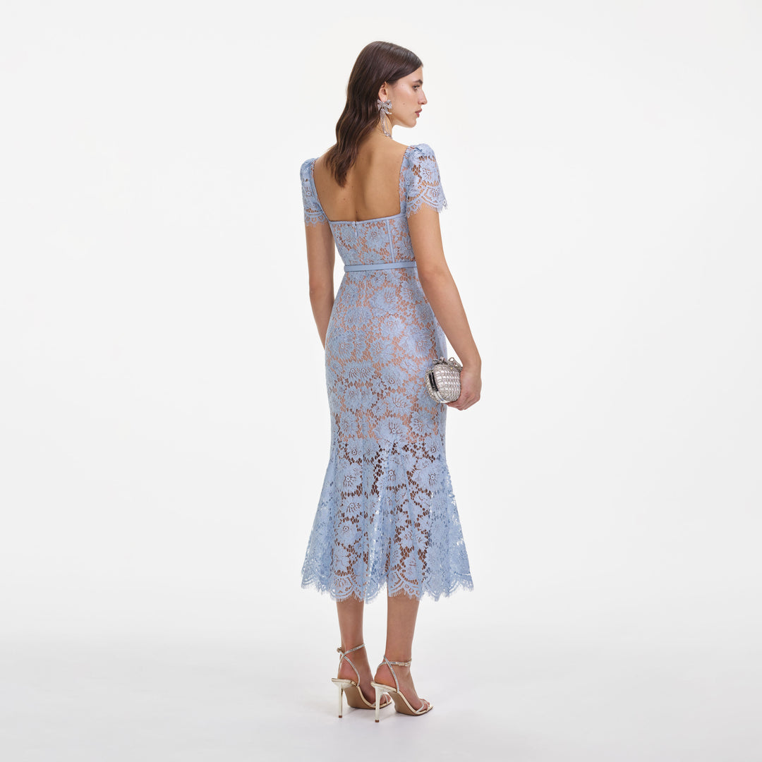 Self Portrait Blue Lace Dress