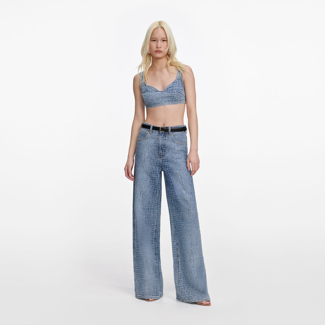 White Crochet Lace Top – self-portrait