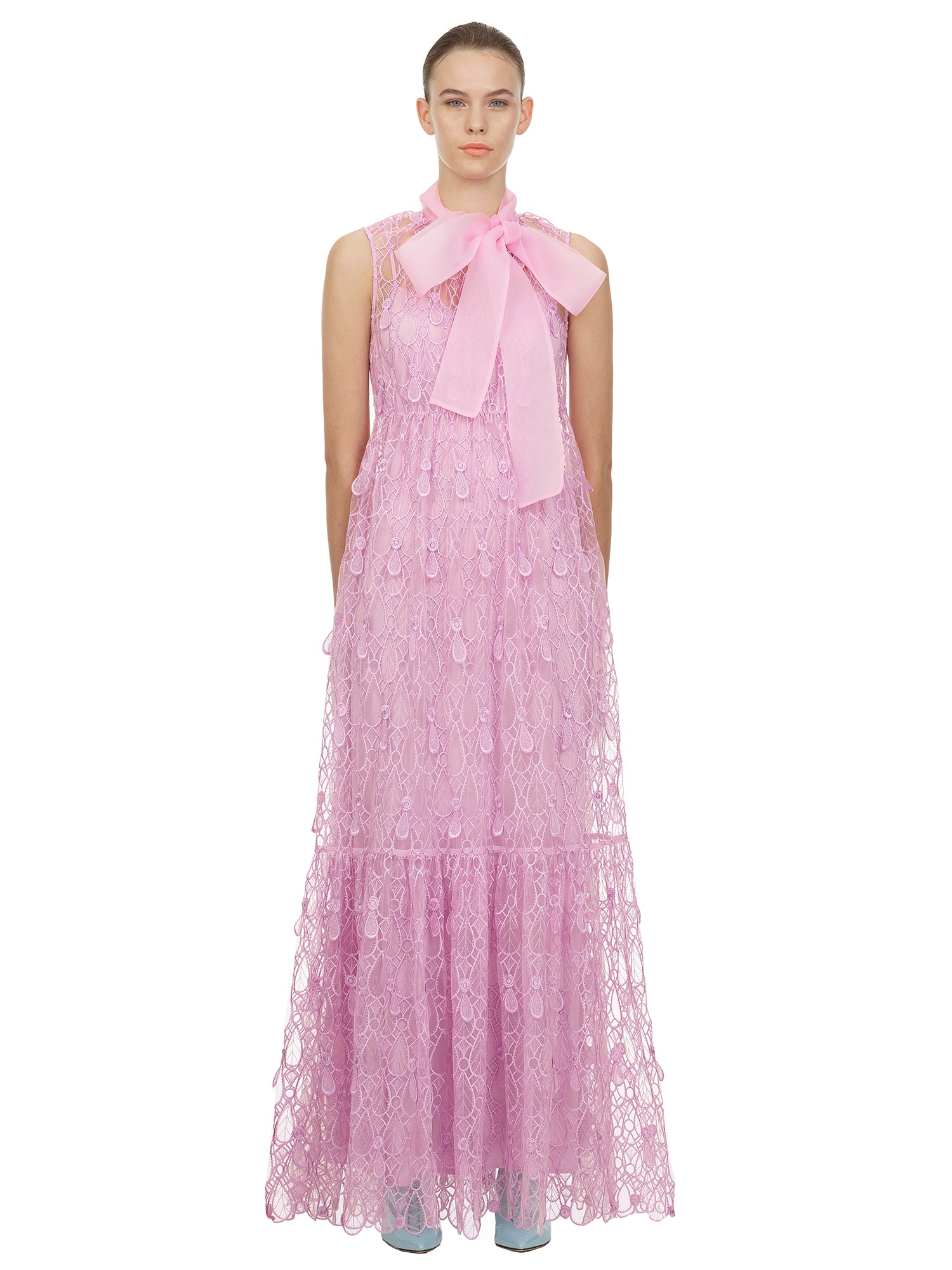 Tear Drop Sleeveless Maxi Dress – self-portrait